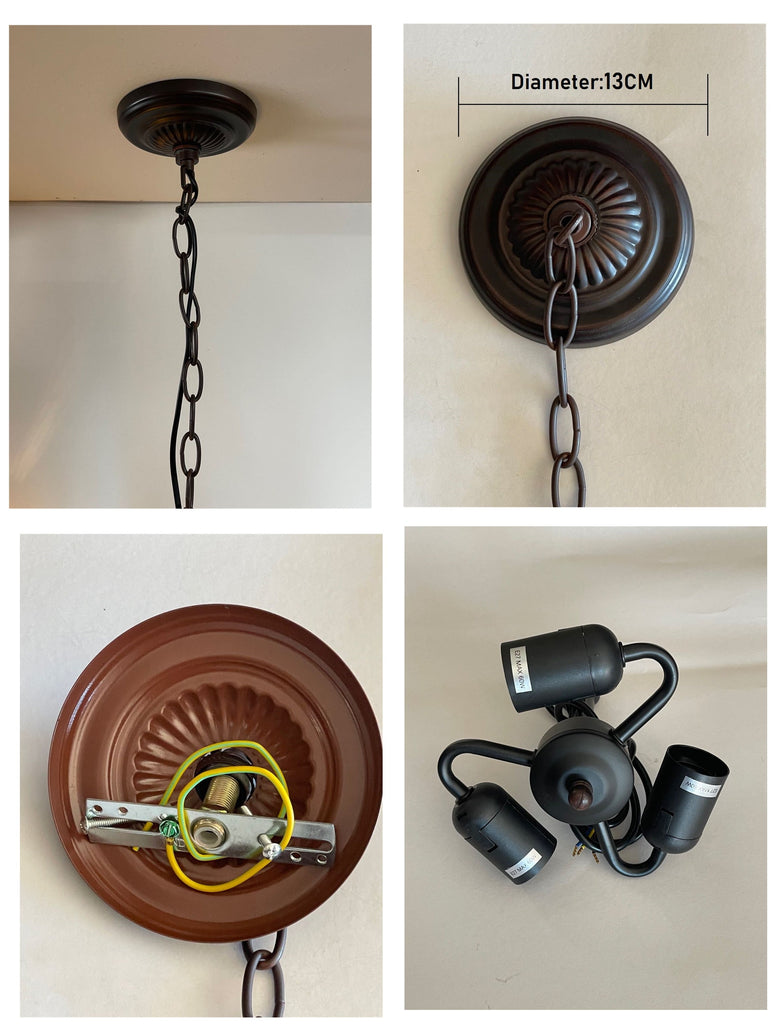 3-Bulb Light Fitting for 20" -24" Wide Tiffany Pendant lamp shade ...