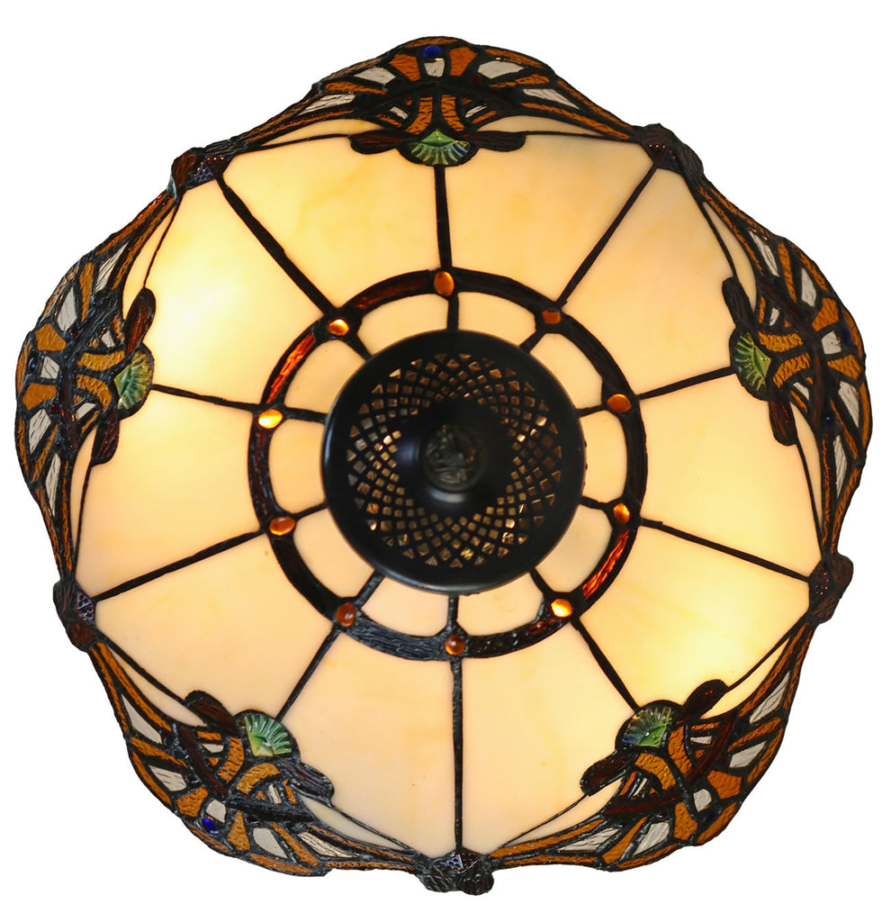 14" Beige Jewel Carousel Tiffany Bedside Lamp – Tiffany Lamp New ...